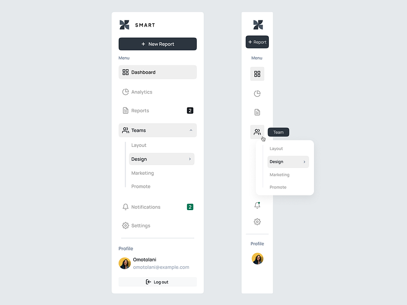 Browse thousands of Side Drawer UI images for design inspiration | Dribbble