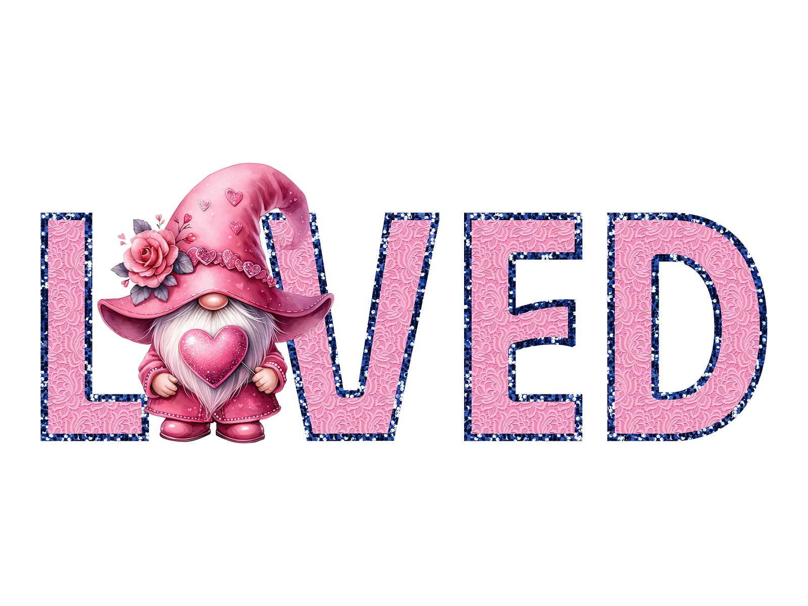 LOVED Word Art Laced Inner Glitter Outline by Pamela W Swinson on Dribbble