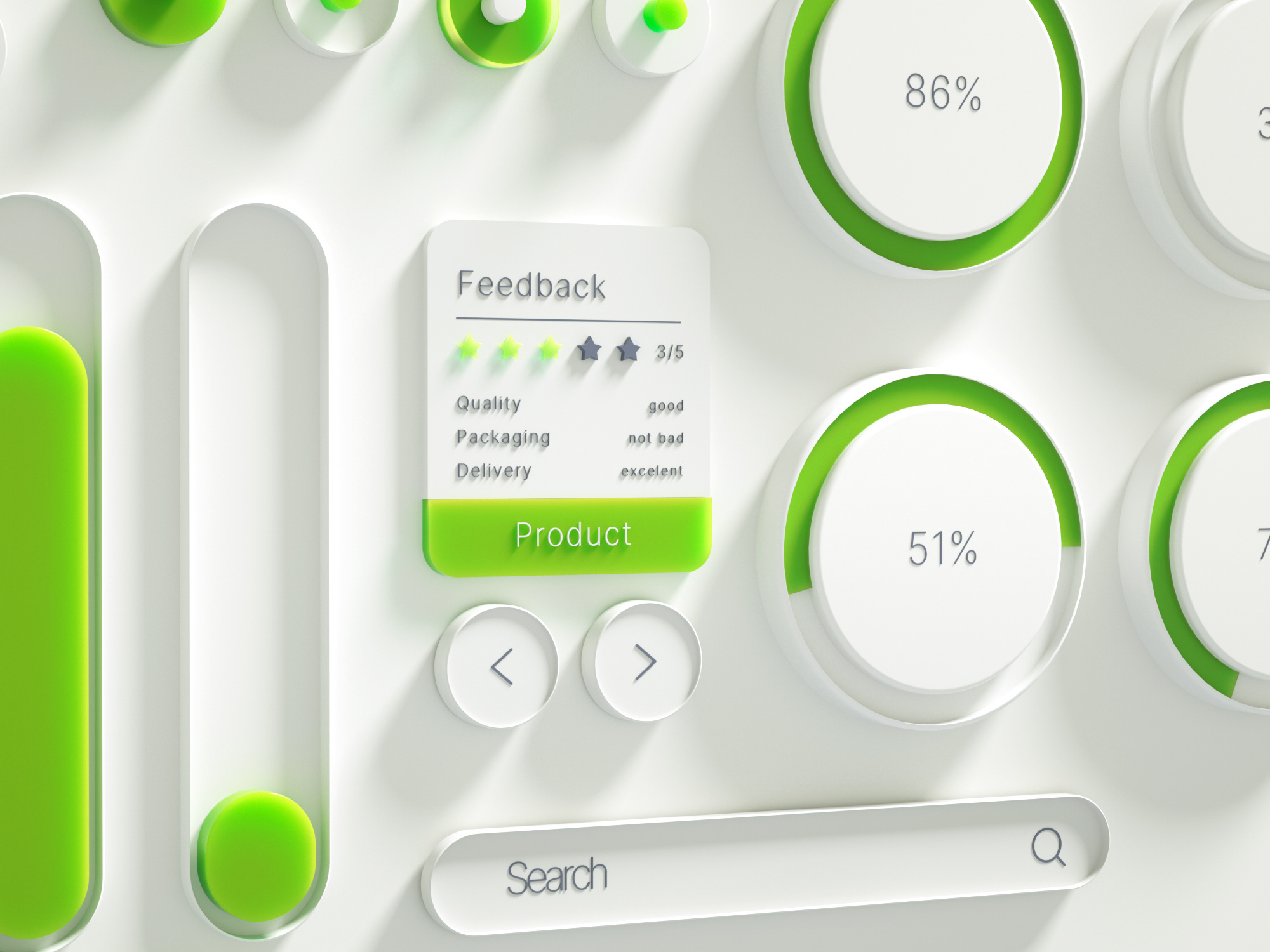 Neon UI Elements by Solver 3D (Eka) on Dribbble