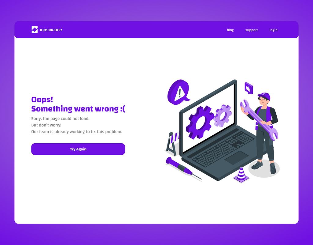 UI Design #006 - Error Page by Igor Autran on Dribbble