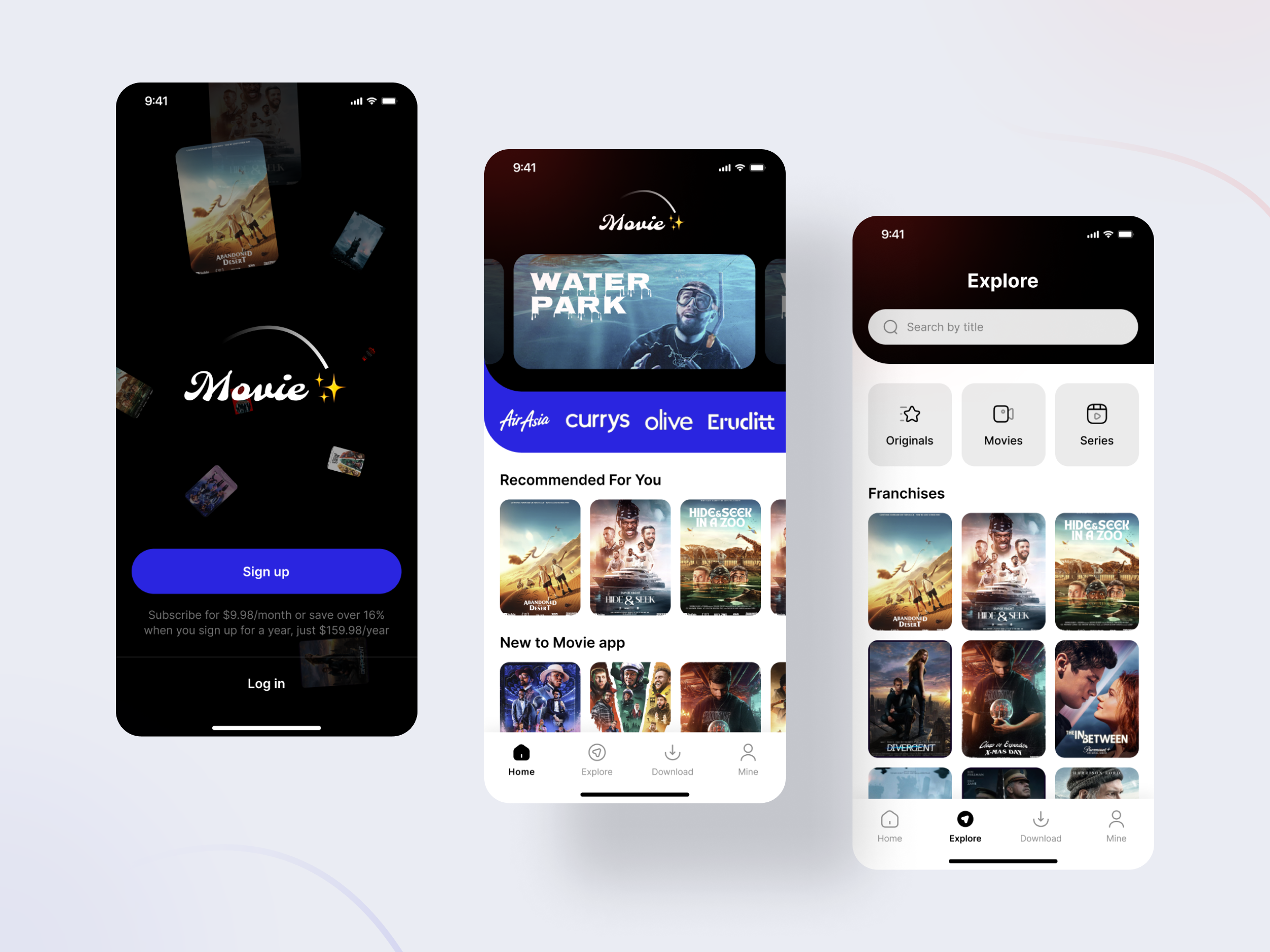 Movie UI Works by Ian on Dribbble