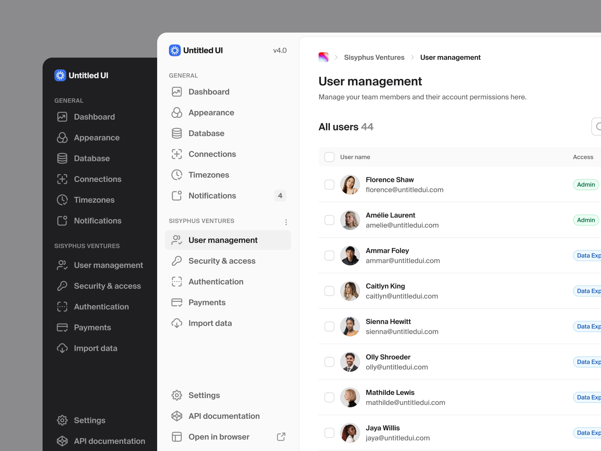 Sidebar nav — Untitled UI by Jordan Hughes® on Dribbble