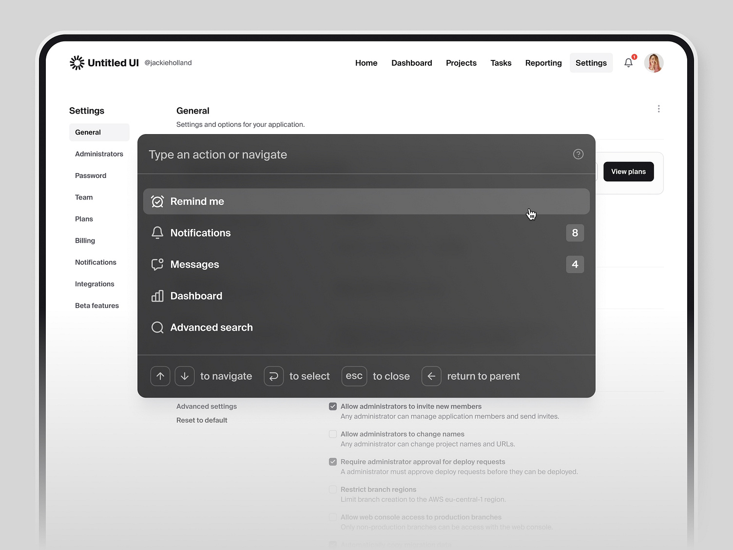 Command+K search menu — Untitled UI by Jordan Hughes® on Dribbble