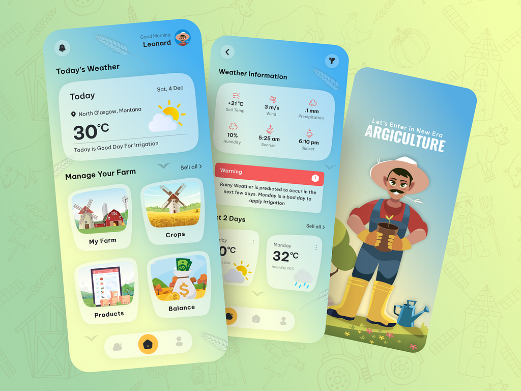 Agricultural App UI Design by Excellent Webworld on Dribbble