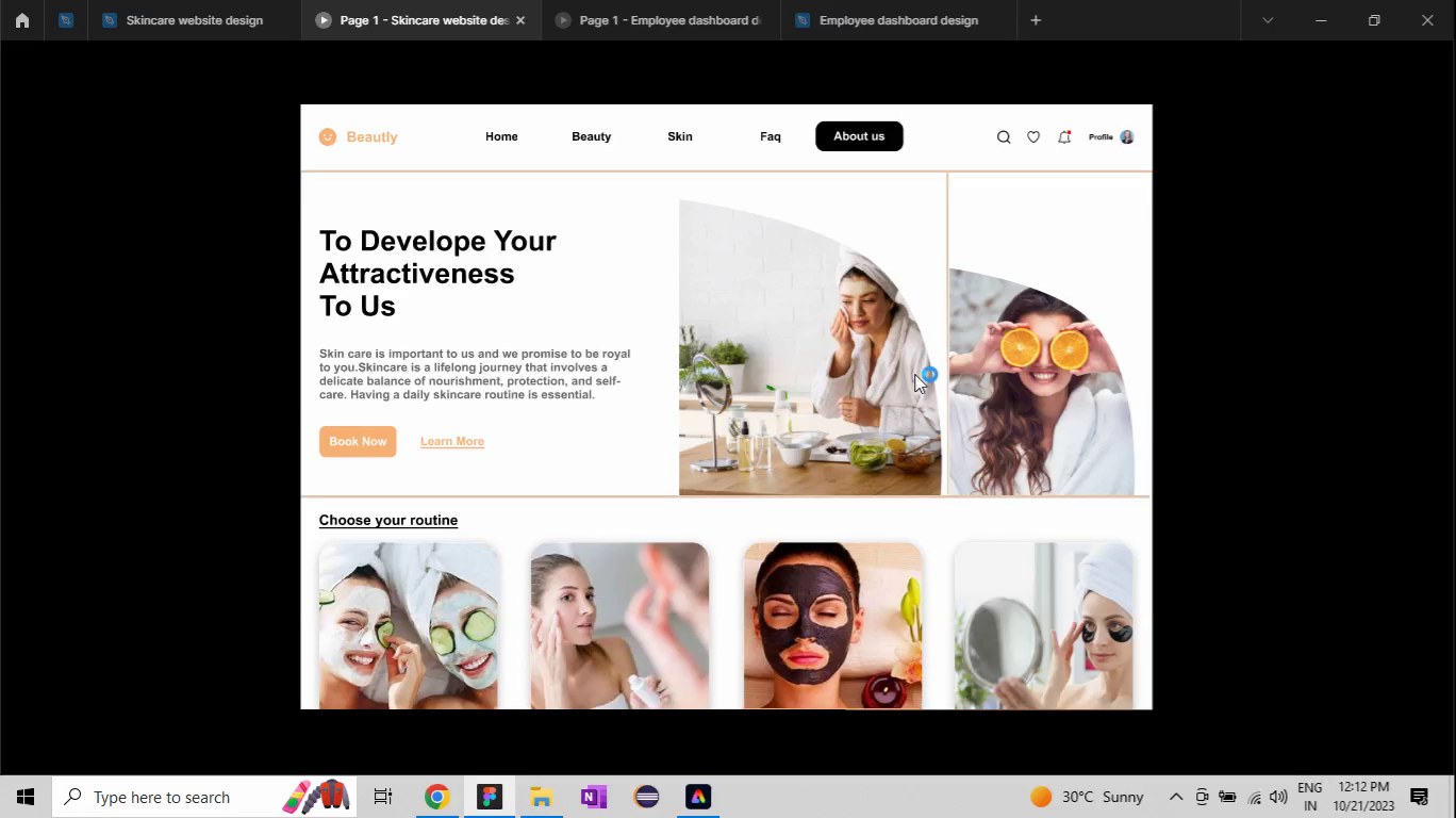 Skincare website_Home page design by Neetu Sawda on Dribbble