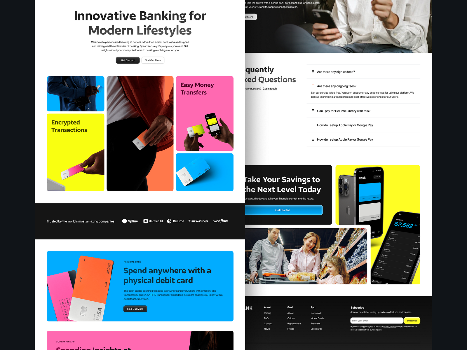 Rebank: Modern Banking Landing Page – Relume Design Challenge by Tre ...