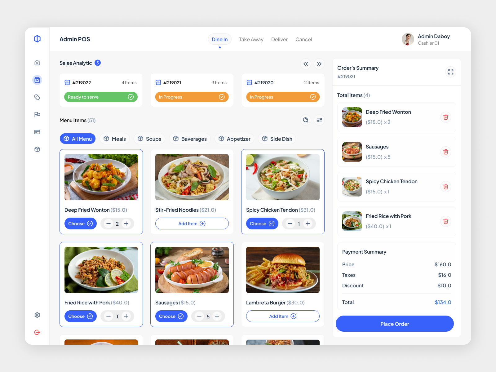 Tumbas - Restaurant POS System Dashboard by Repan 🍋 on Dribbble