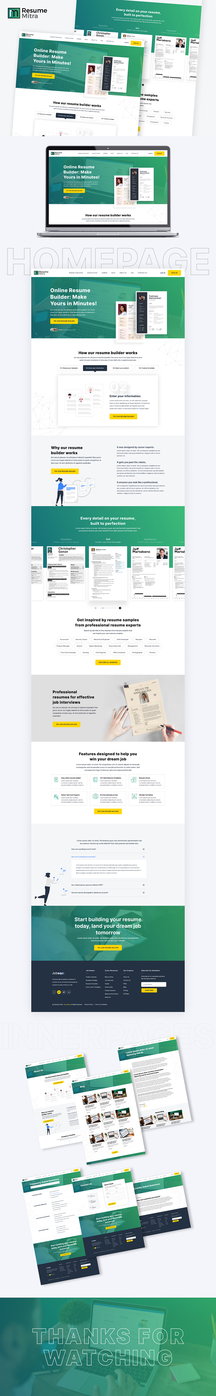 Resume Builder SAAS Based Project by Mirza Samir on Dribbble