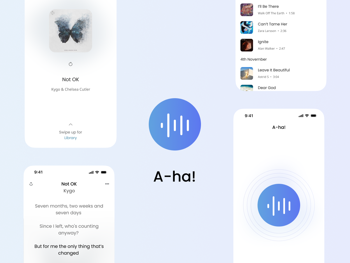 A-Ha! - Music Discovery App by iSteven on Dribbble
