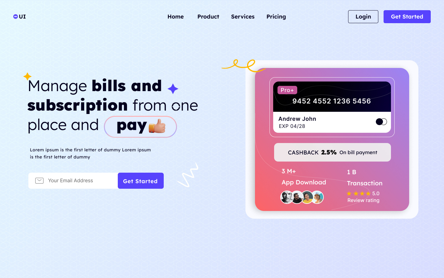Manage payment UI design by Pankaj on Dribbble