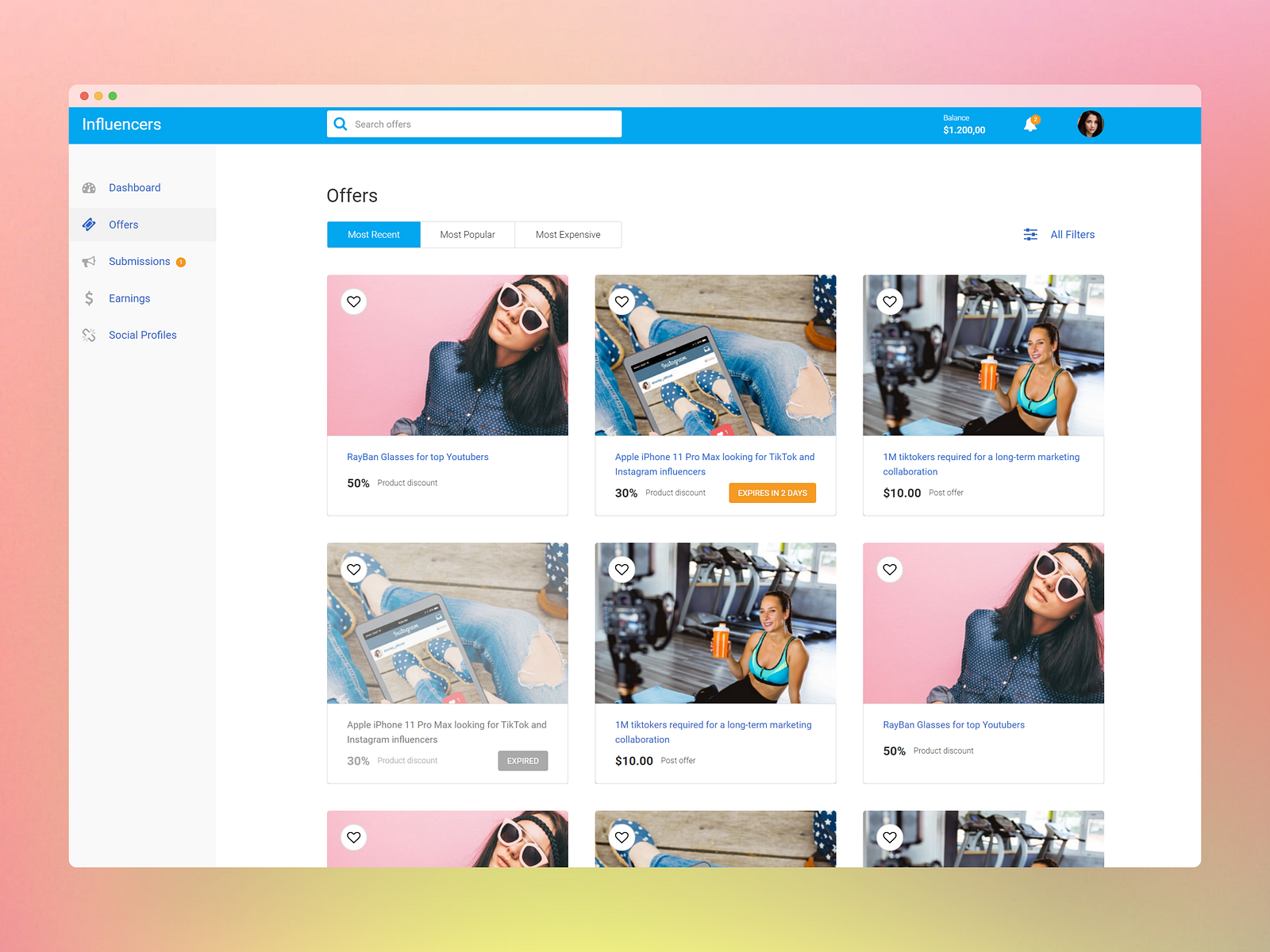 Influencers earning platform by STAN TRAVELS on Dribbble