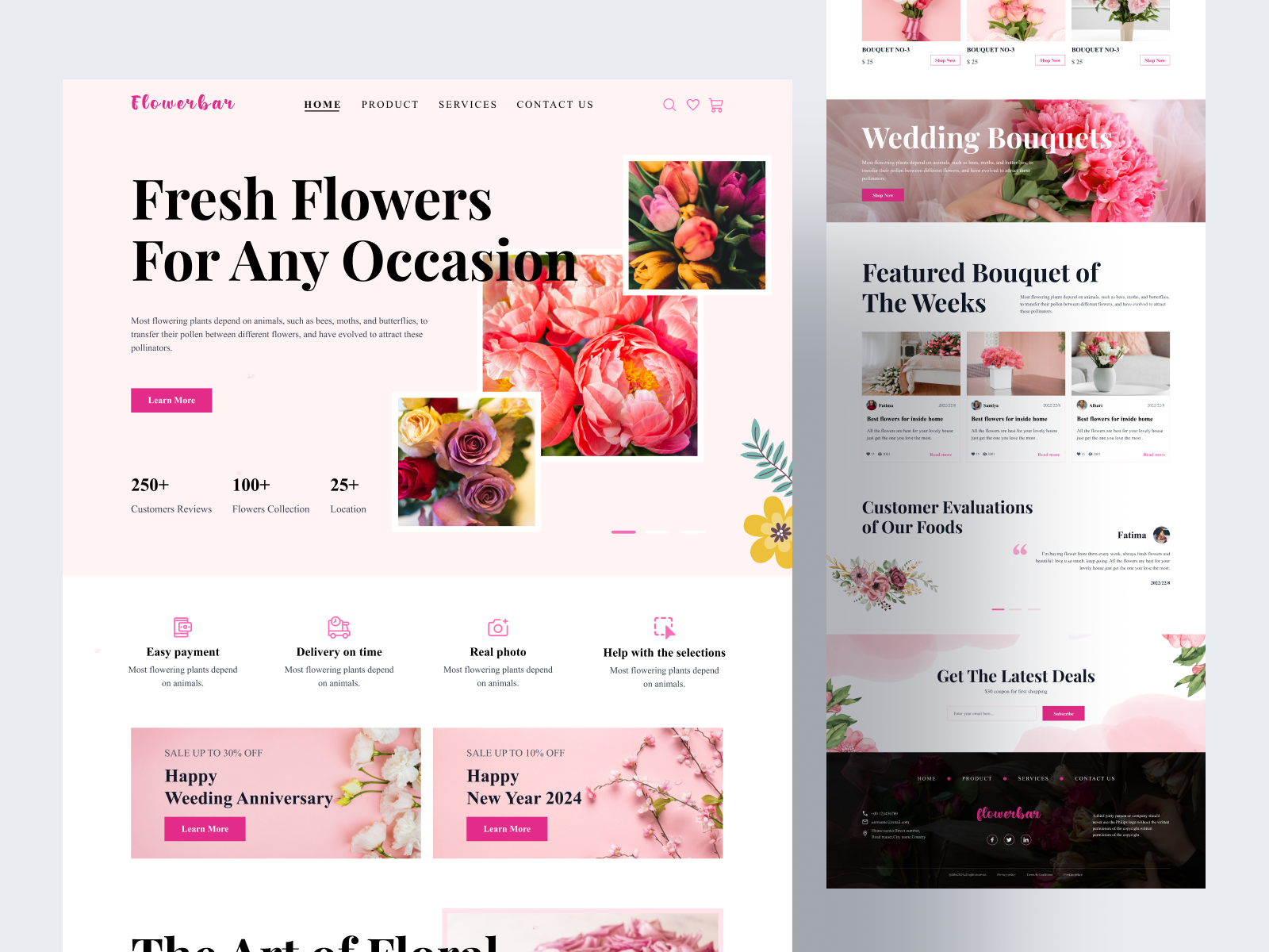 Flower Shop Website Design by MD Sabbir on Dribbble