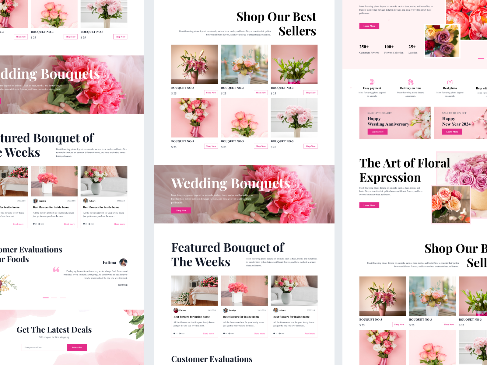 Flower Shop Website Design by MD Sabbir on Dribbble