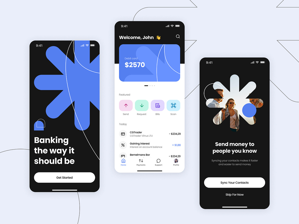 Bank App by Oleg on Dribbble
