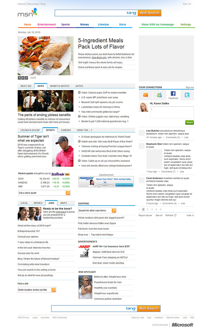 MSN - Social Edition by Mark Oliver on Dribbble