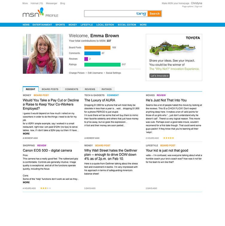 MSN - Social Edition by Mark Oliver on Dribbble