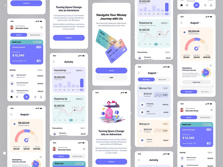 Fintech App UI by Ofspace UX/UI on Dribbble
