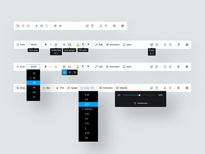 Toolbar Top Panel by Den Klenkov on Dribbble