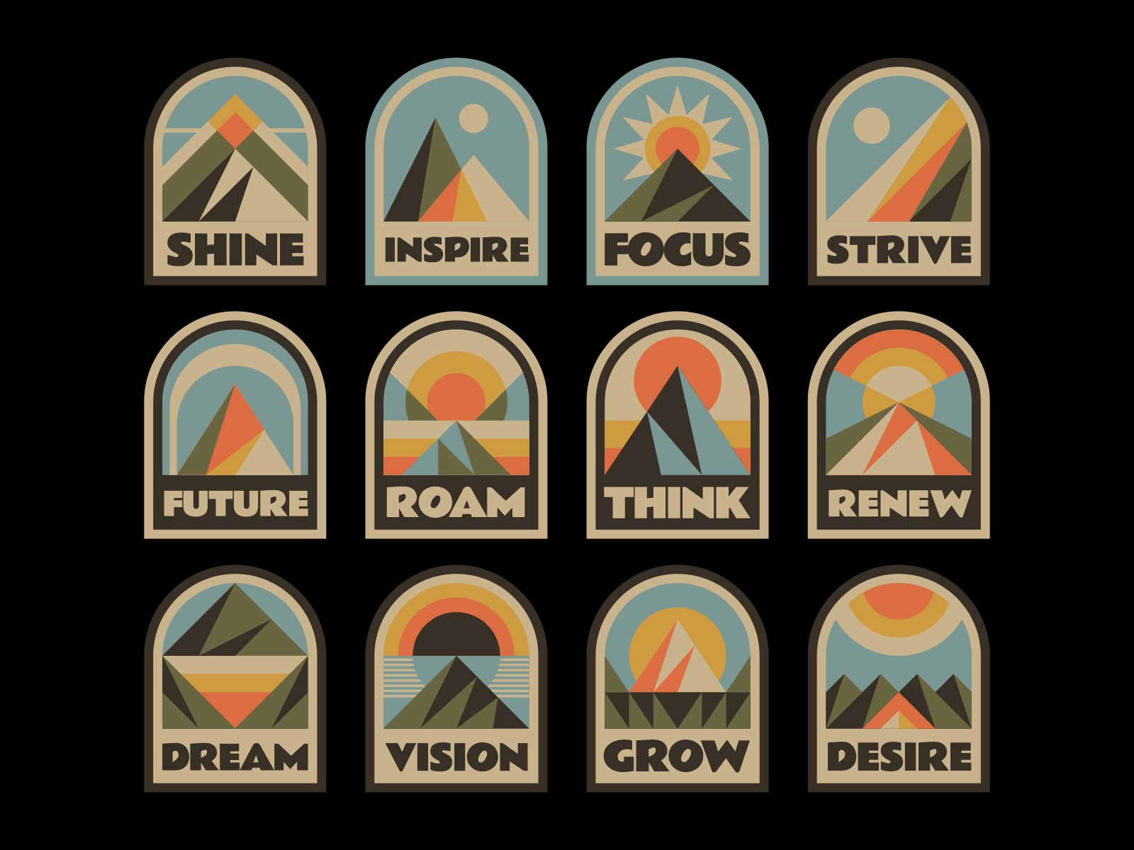 Inspire Badges by Catur Argi on Dribbble