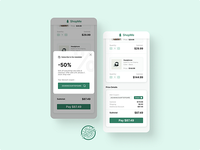 Redeem Coupon - UX/UI Design by Robin Drapeau on Dribbble