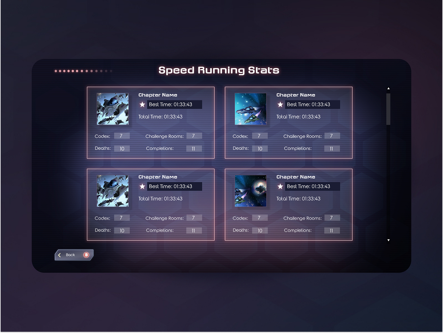 Stats Screen UI for Sci Fi Game by Lynda Mc Donald on Dribbble