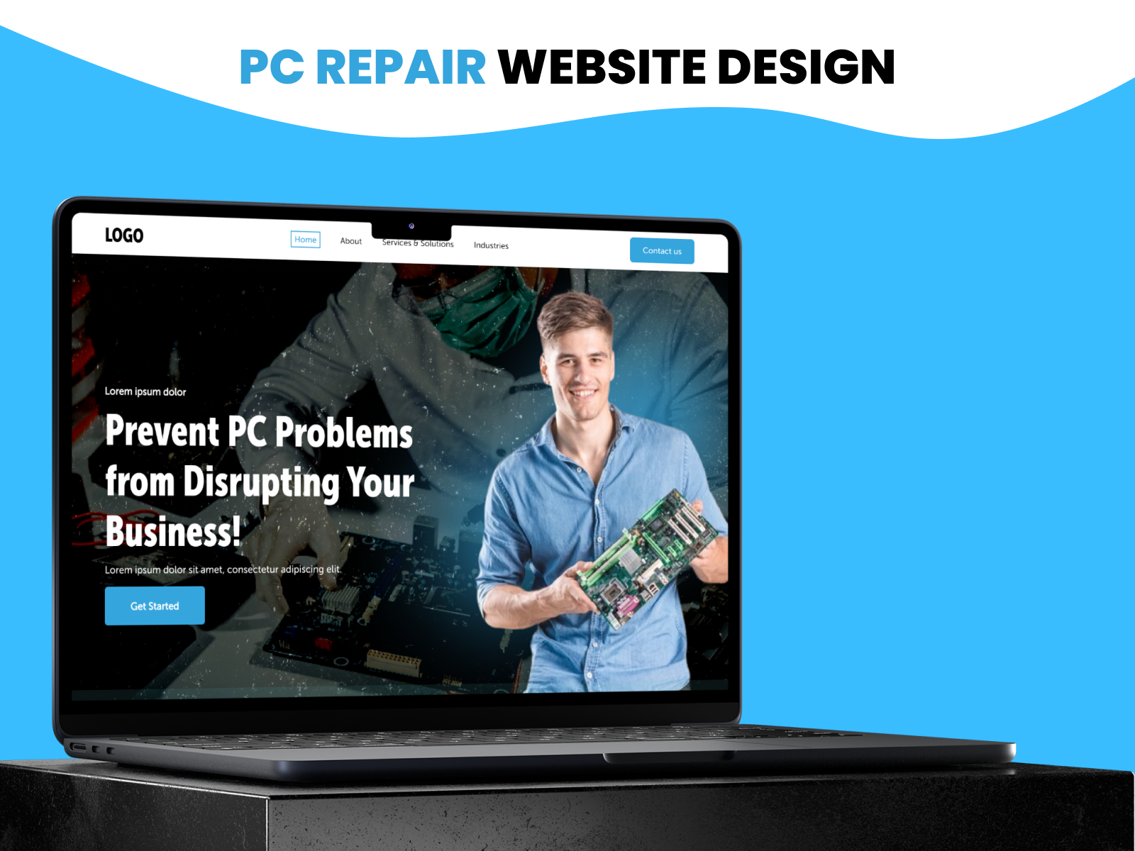 PC Repair Website Design by Ali Haider on Dribbble