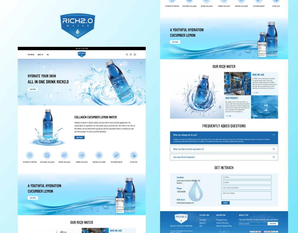 Rich2.0 Water Website Design by Thevisiontech on Dribbble