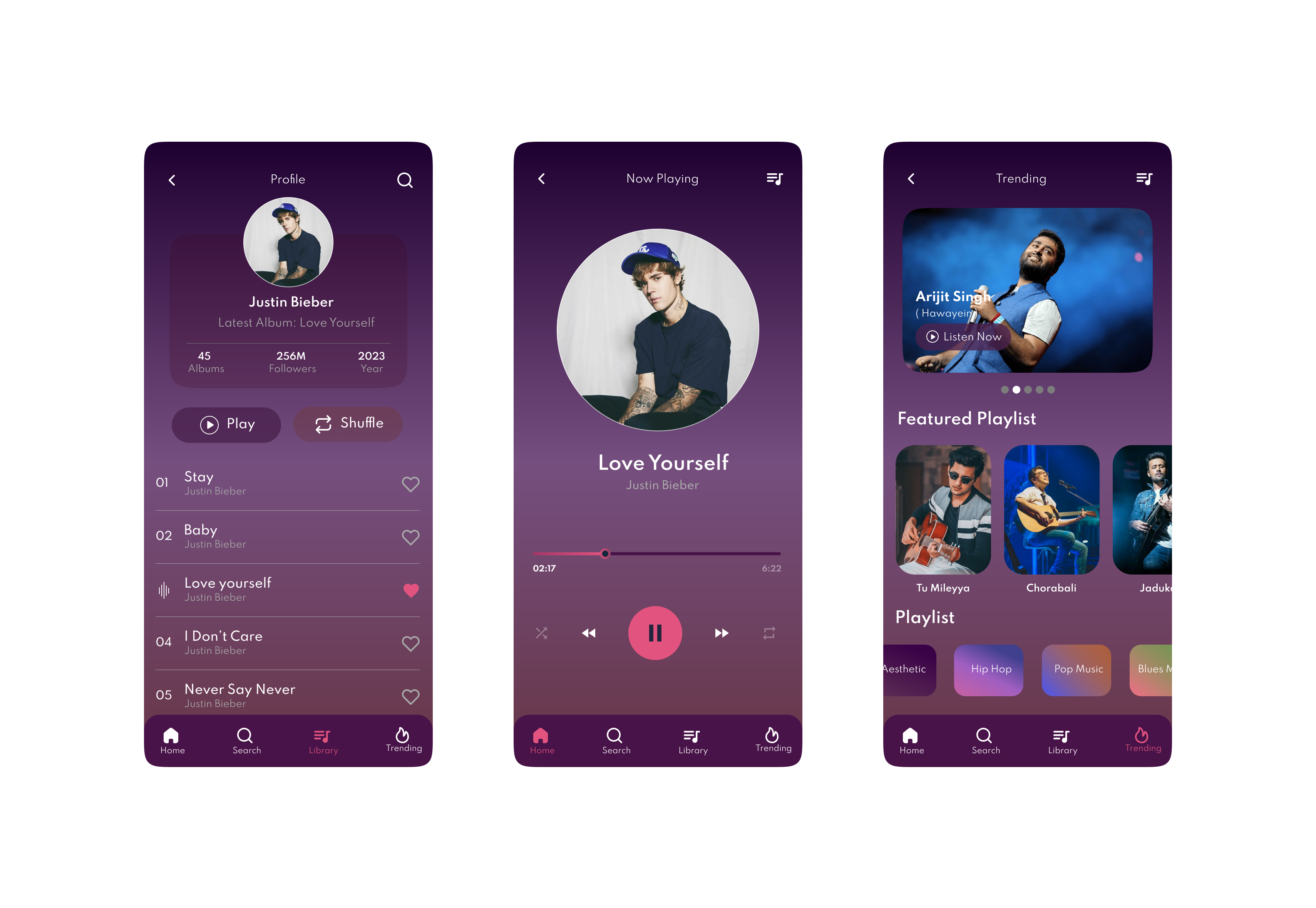 Music Player UI Design by Suborna Chowdhury on Dribbble