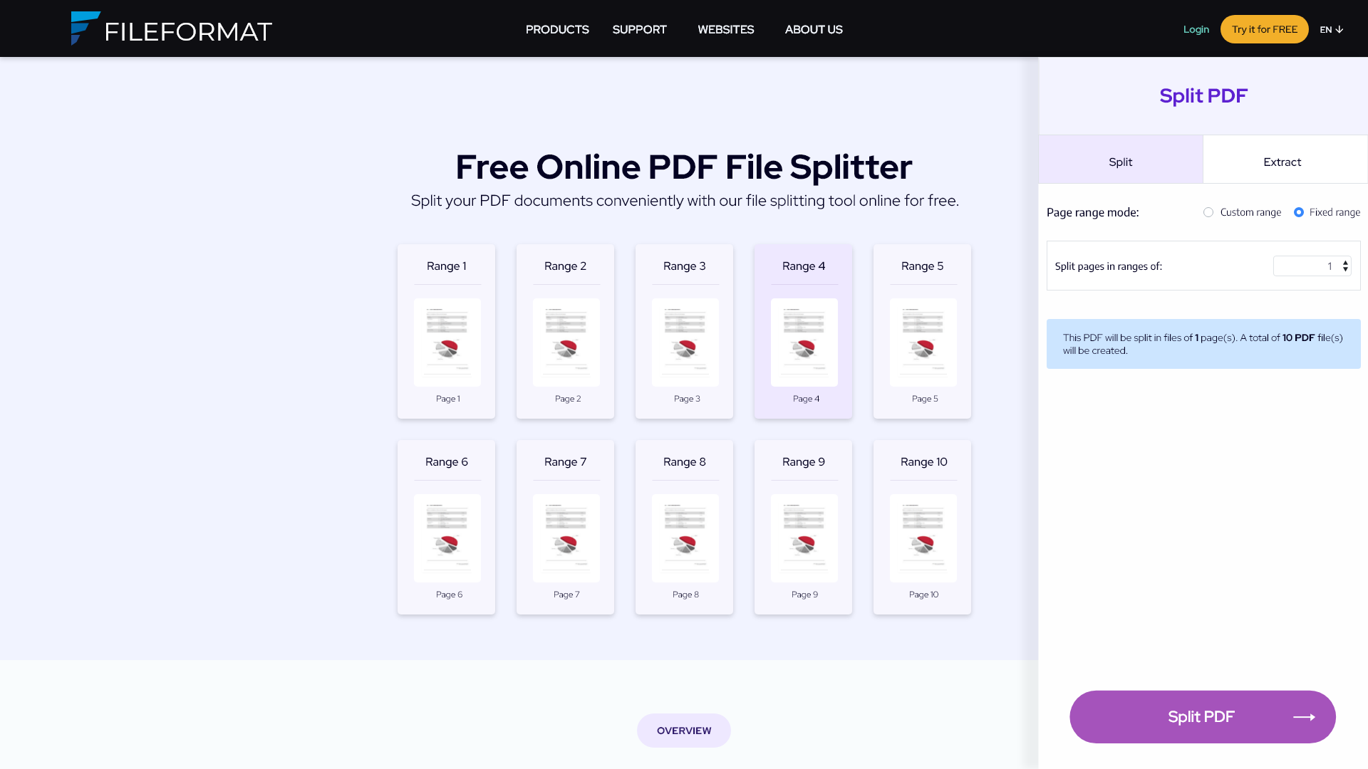 PDF Splitter - Web app UI by Ashhad Khan on Dribbble
