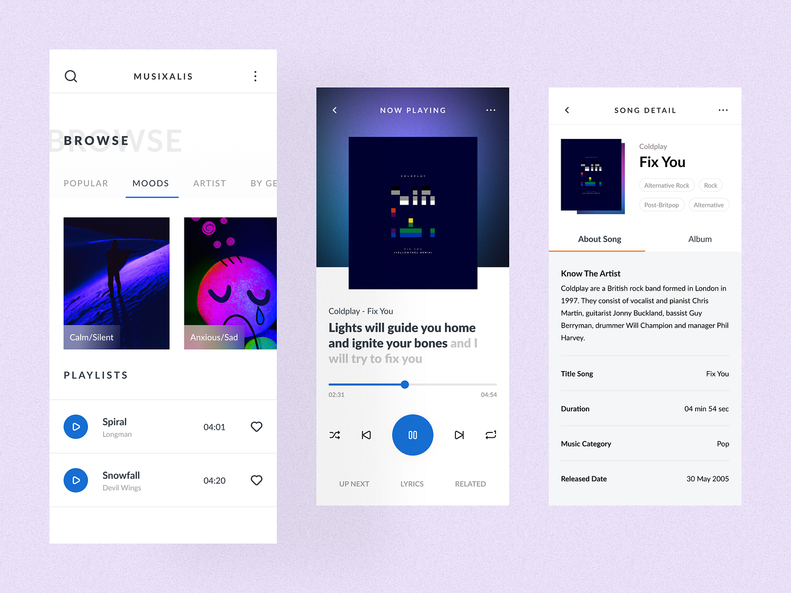 #Musixalis - Minimalist Music Player by Abid Bagus Kurniawan on Dribbble