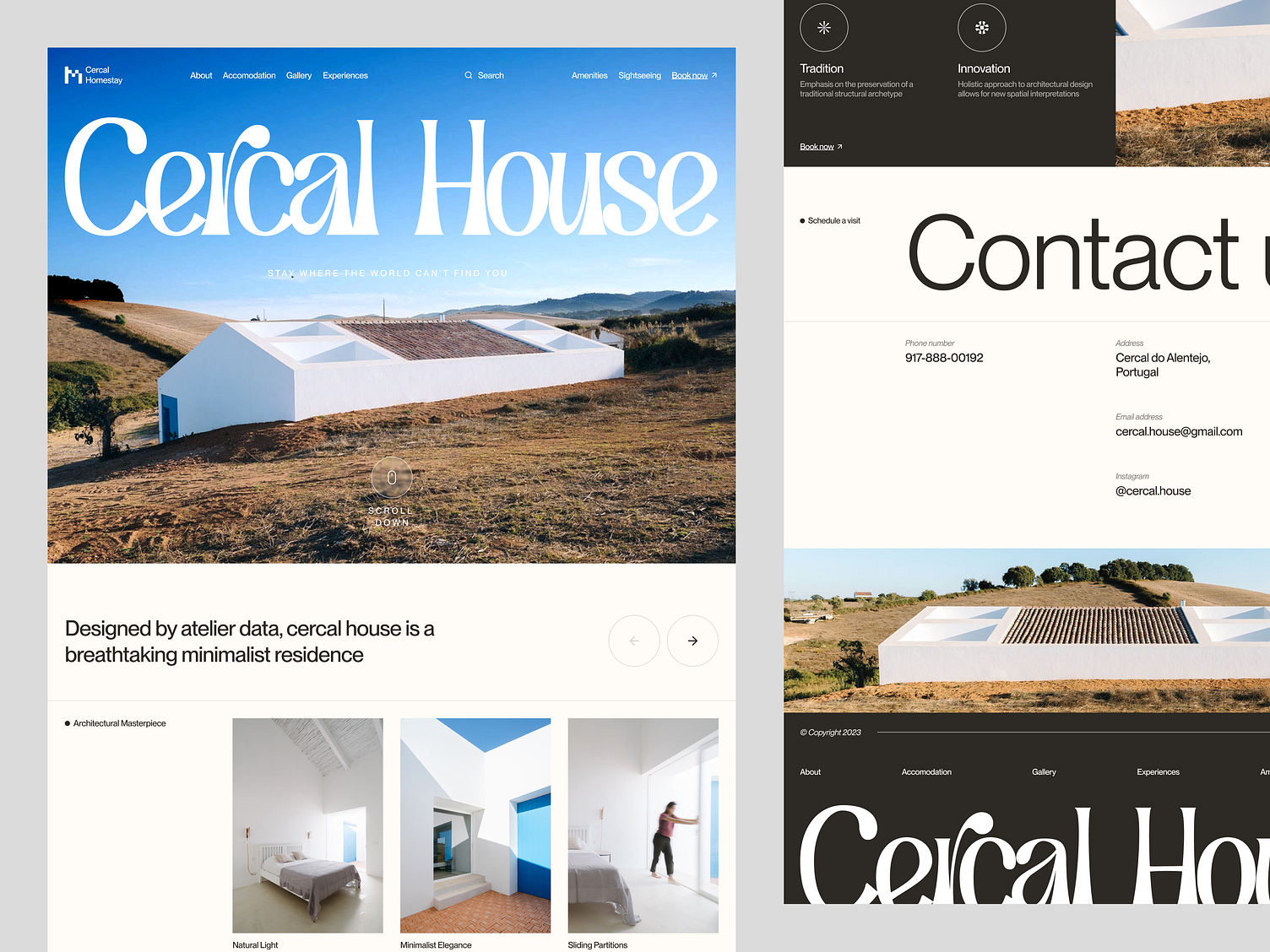 Cercal House - Homestay Website by Naufal Hafiizh® for Plainthing ...