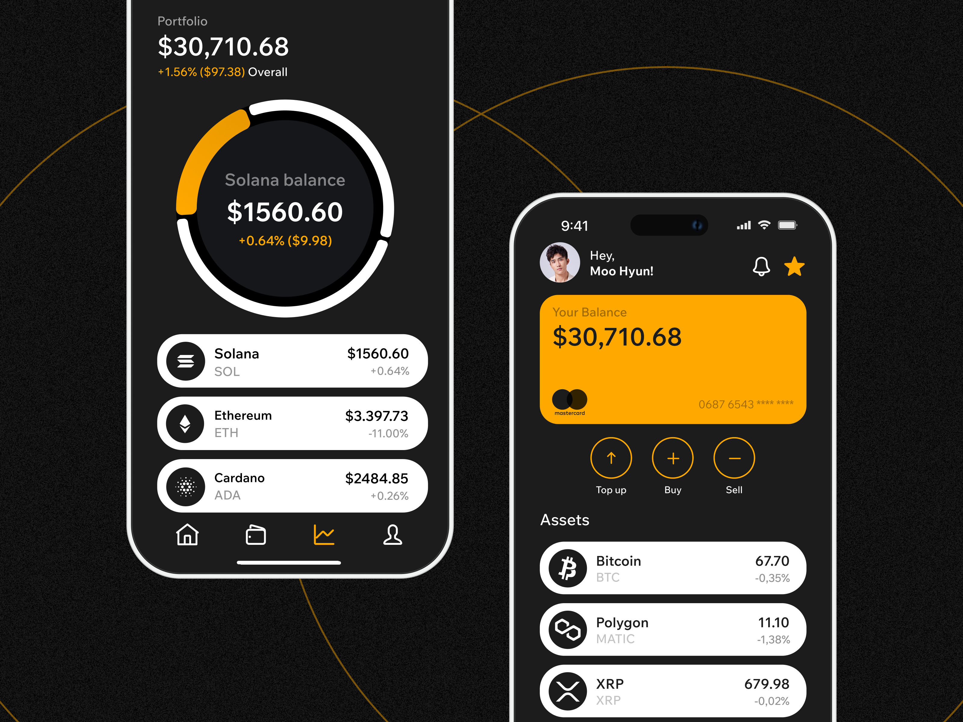 A Cryptocurrency Wallet Mobile iOS App by Effie Holloway on Dribbble