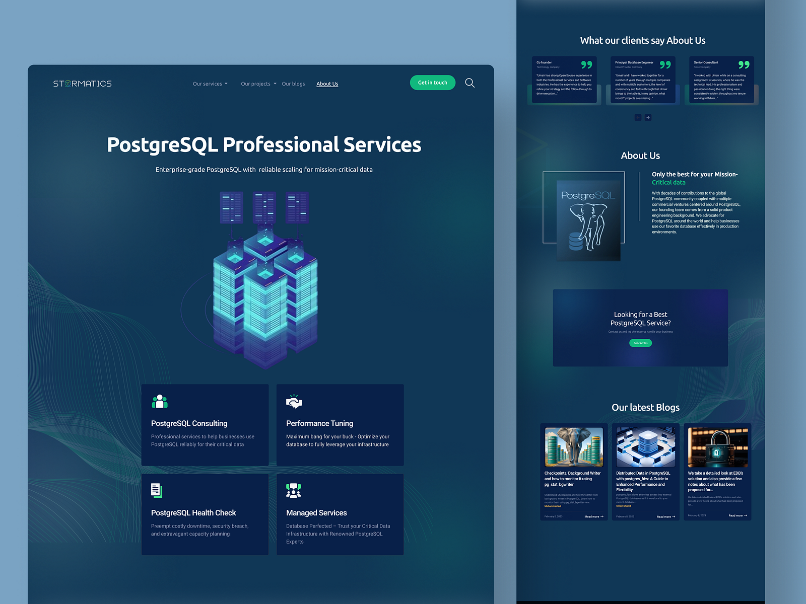 PostgreSQL Services UI Design in Figma by Saba Designs on Dribbble