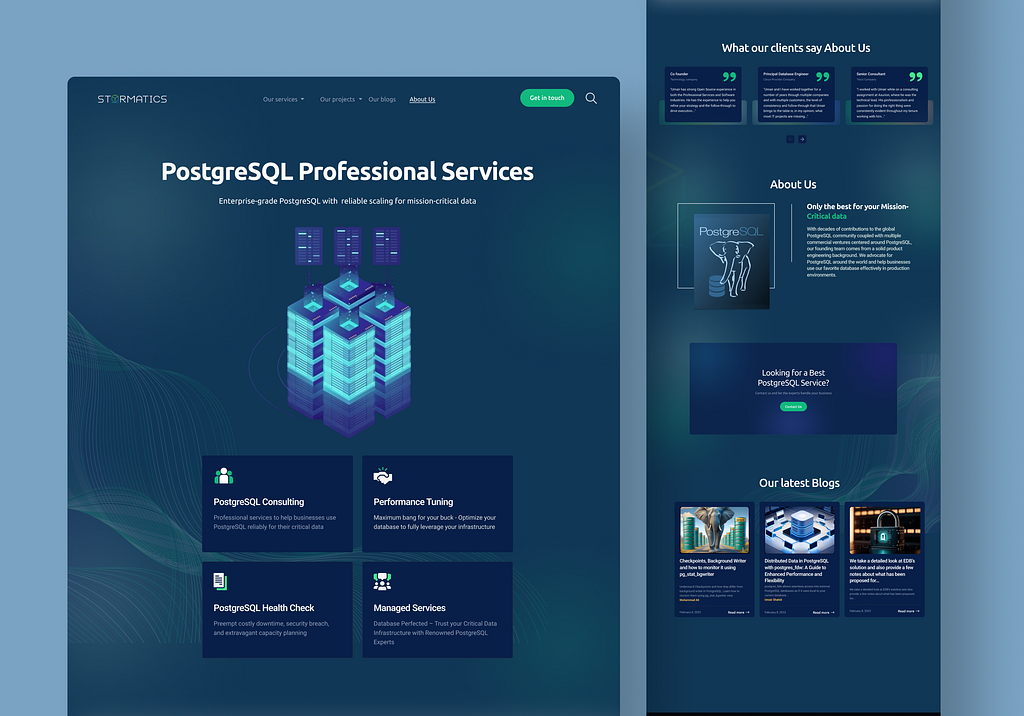 PostgreSQL Services UI Design in Figma by Saba Designs on Dribbble