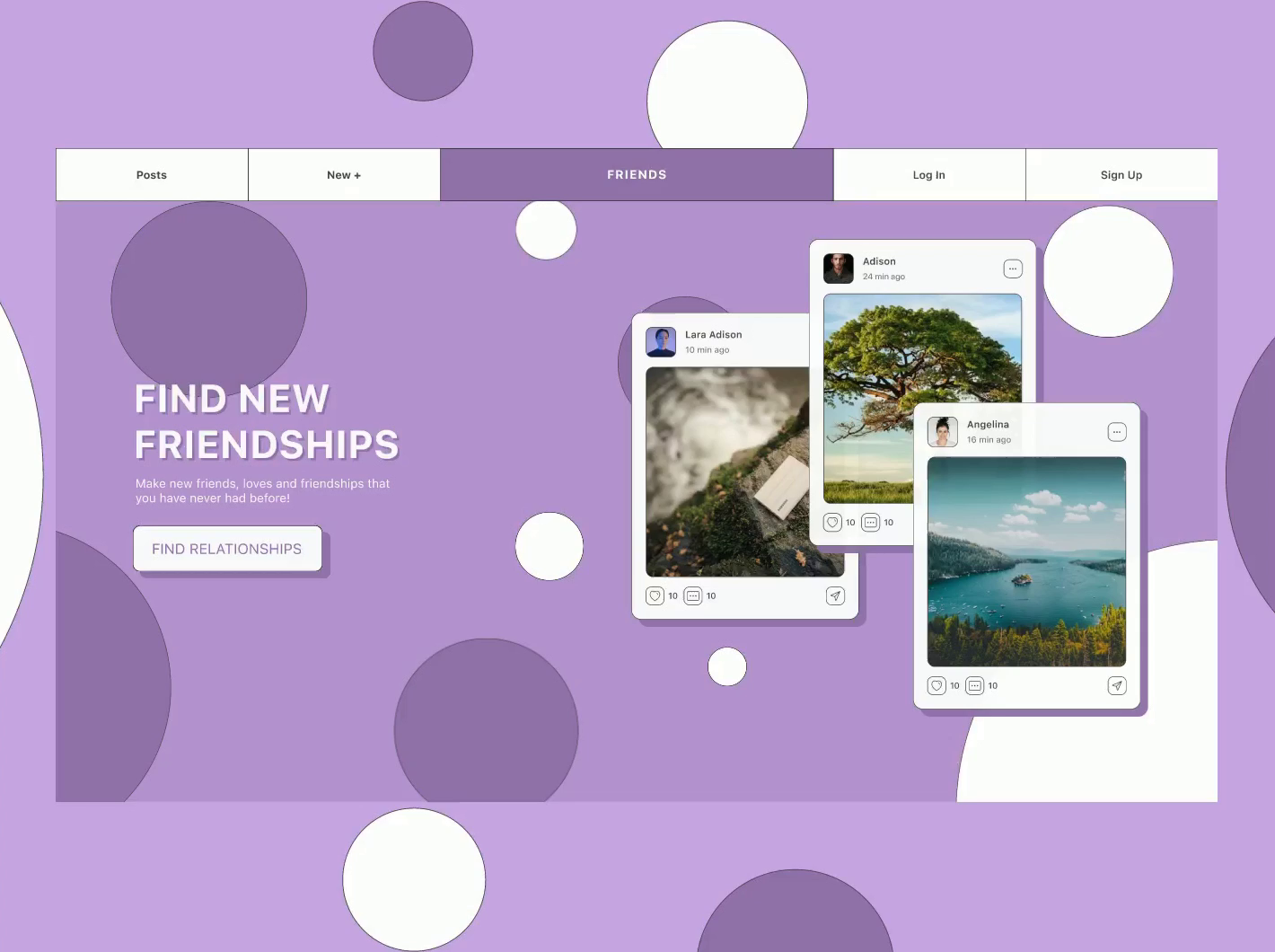 FRIENDS - Landing Page Design by Serdar Idris on Dribbble
