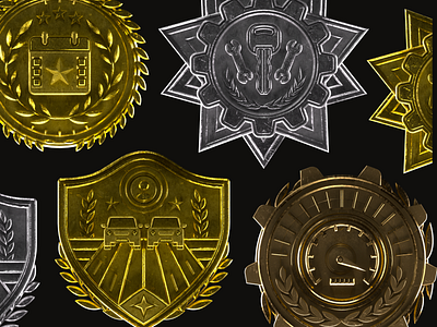 Automotive Achievement 3D Badges by Ben Kókolas on Dribbble