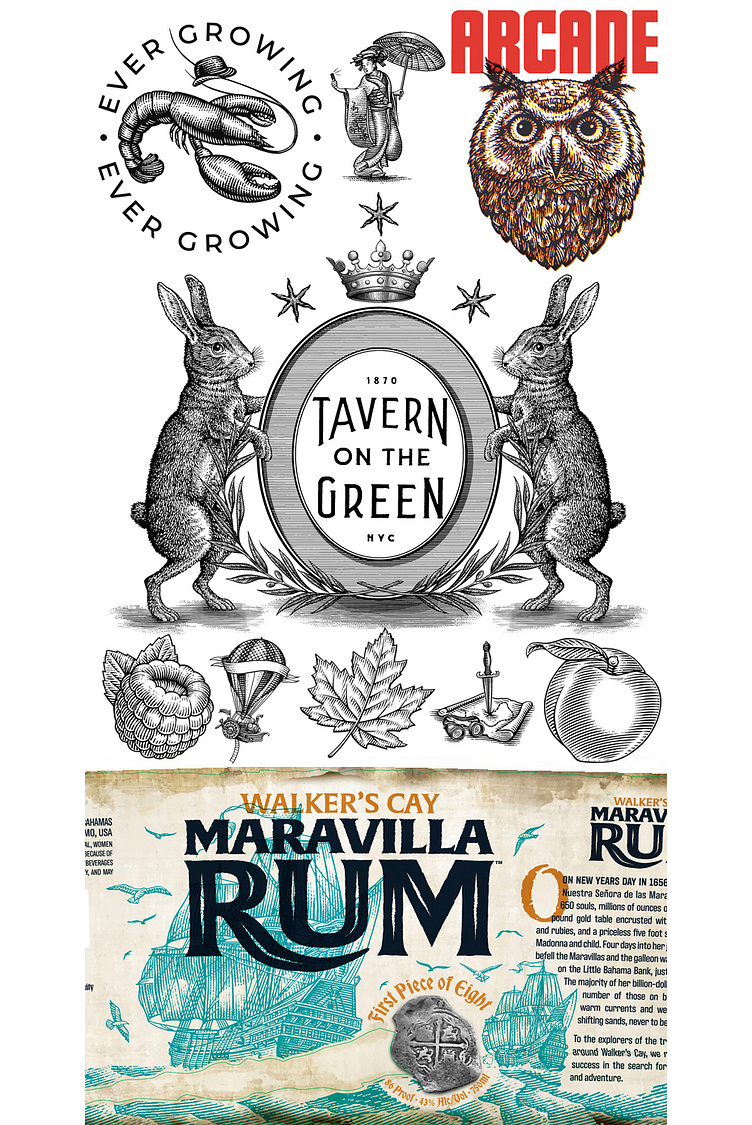 Steven Noble Illustrations Engravings Collection by Steven Noble on ...