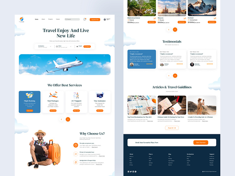 Travel Website Landing Page by Minhazul Islam on Dribbble