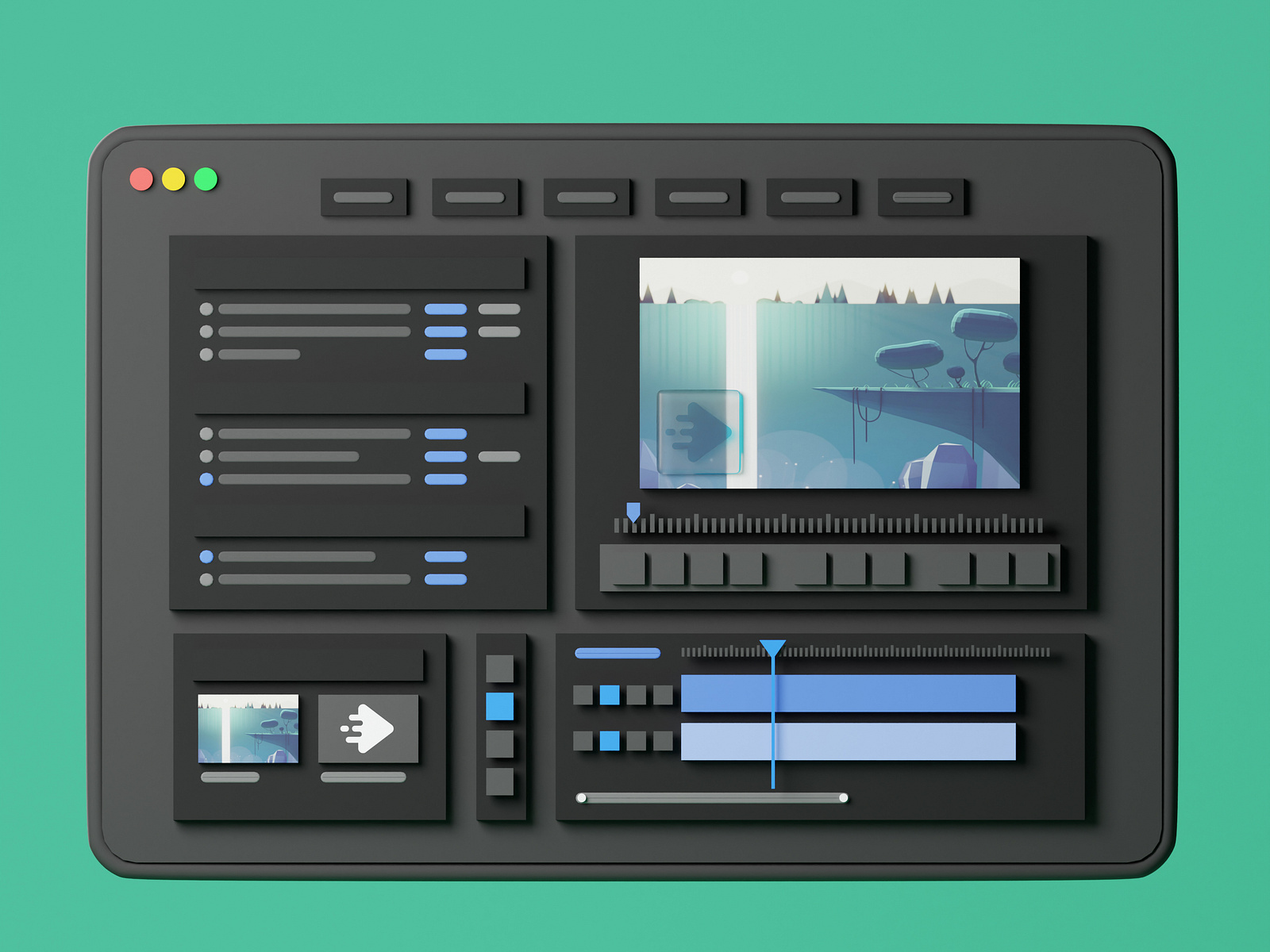 Adobe Premiere User Interface by Yashar Rakei on Dribbble