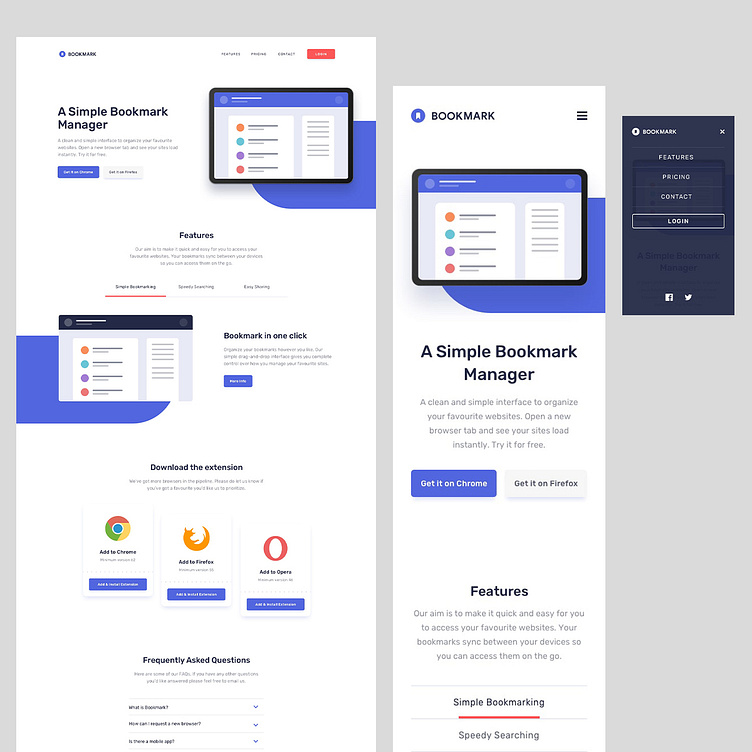 Bookmark Landing Page by Clement Sarah on Dribbble