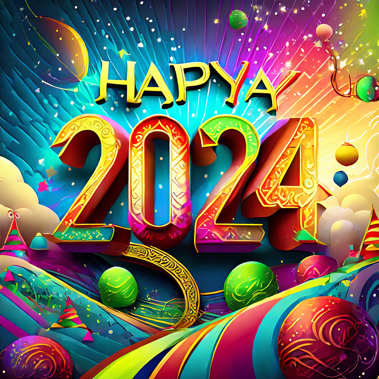 HAPPY NEW YEAR 2024 by MD YEASIN ALI on Dribbble