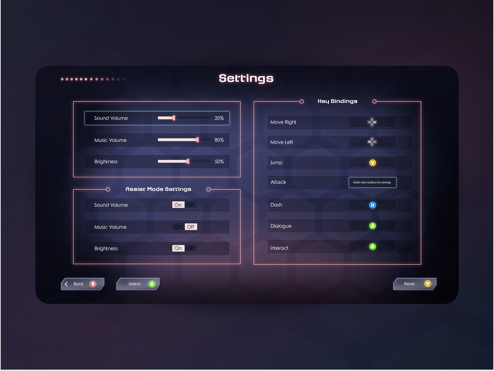 Settings Screen Ui For Sci Fi Game By Lynda Mc Donald On Dribbble