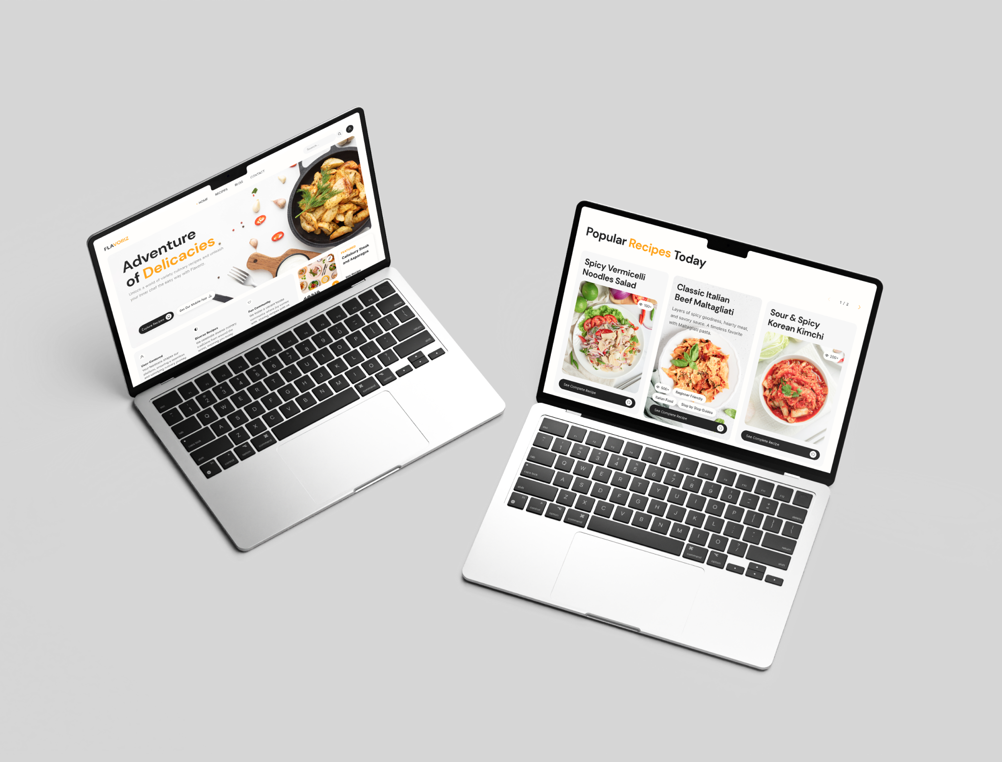 Flavoriz - Food Recipes Landing Page Figma Template by Ahmad S. Afandi ...