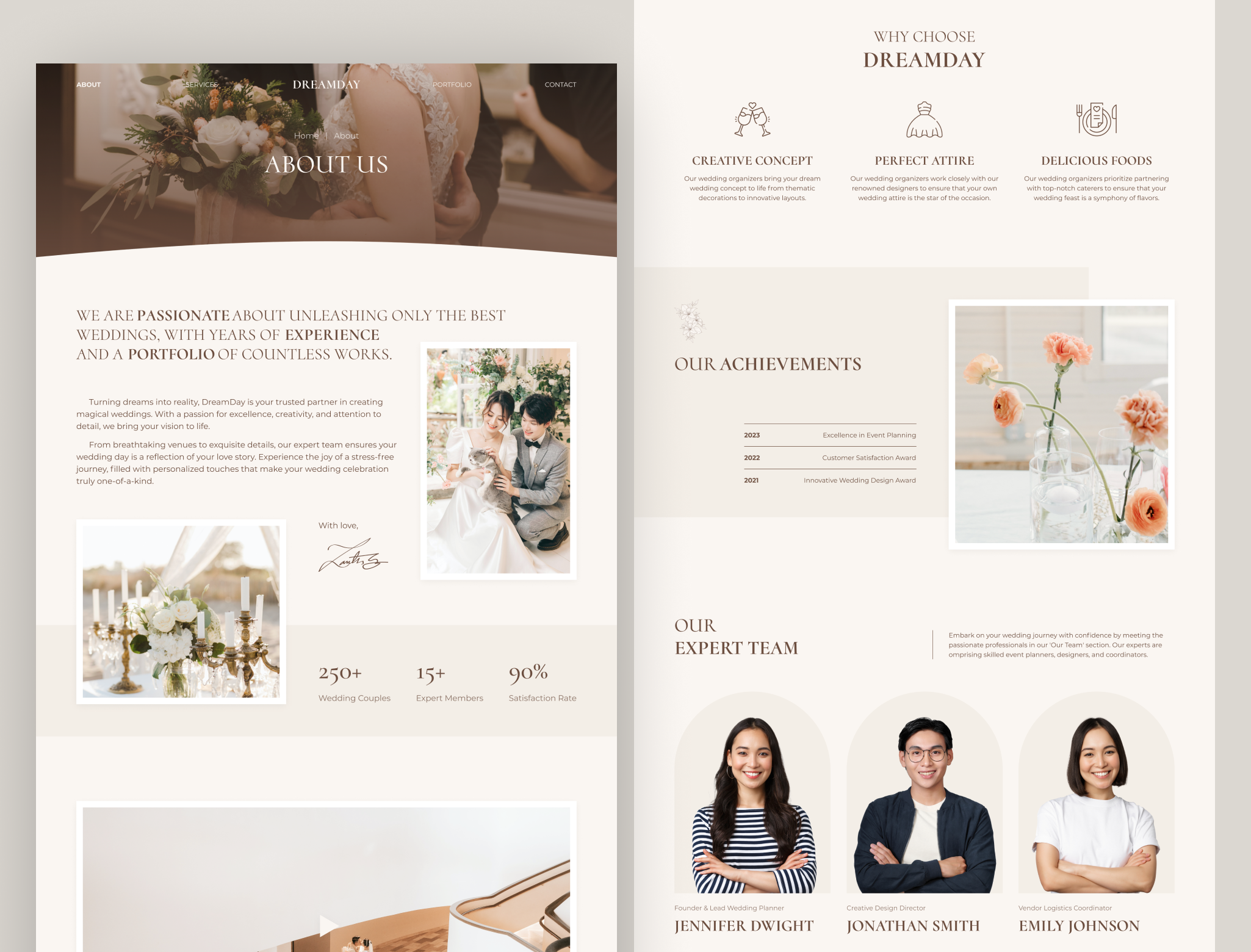 DreamDay - Wedding Planner Landing Page Figma Template by Ahmad S ...