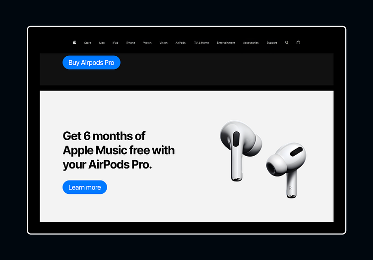 Apple’s Airpods Landing Page Redesign by Joseph on Dribbble