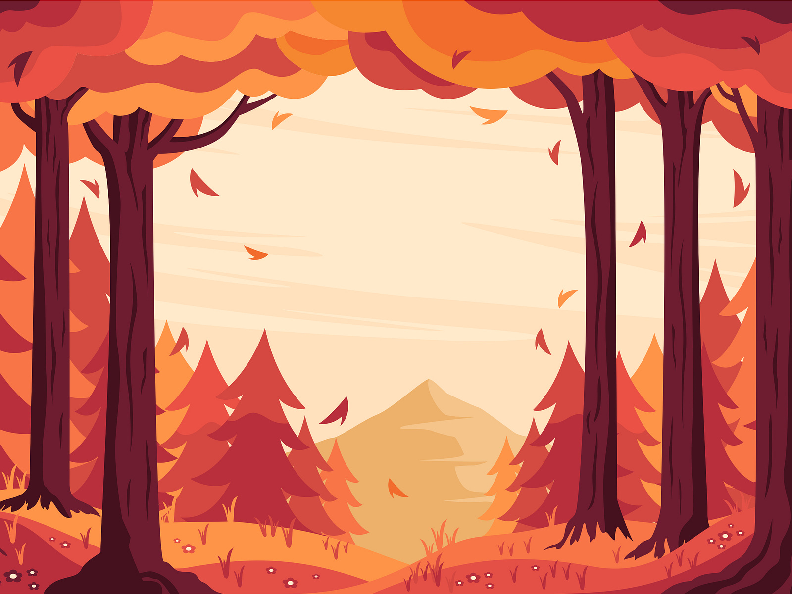 Autumn Forest Scenery by Zafik Mo on Dribbble