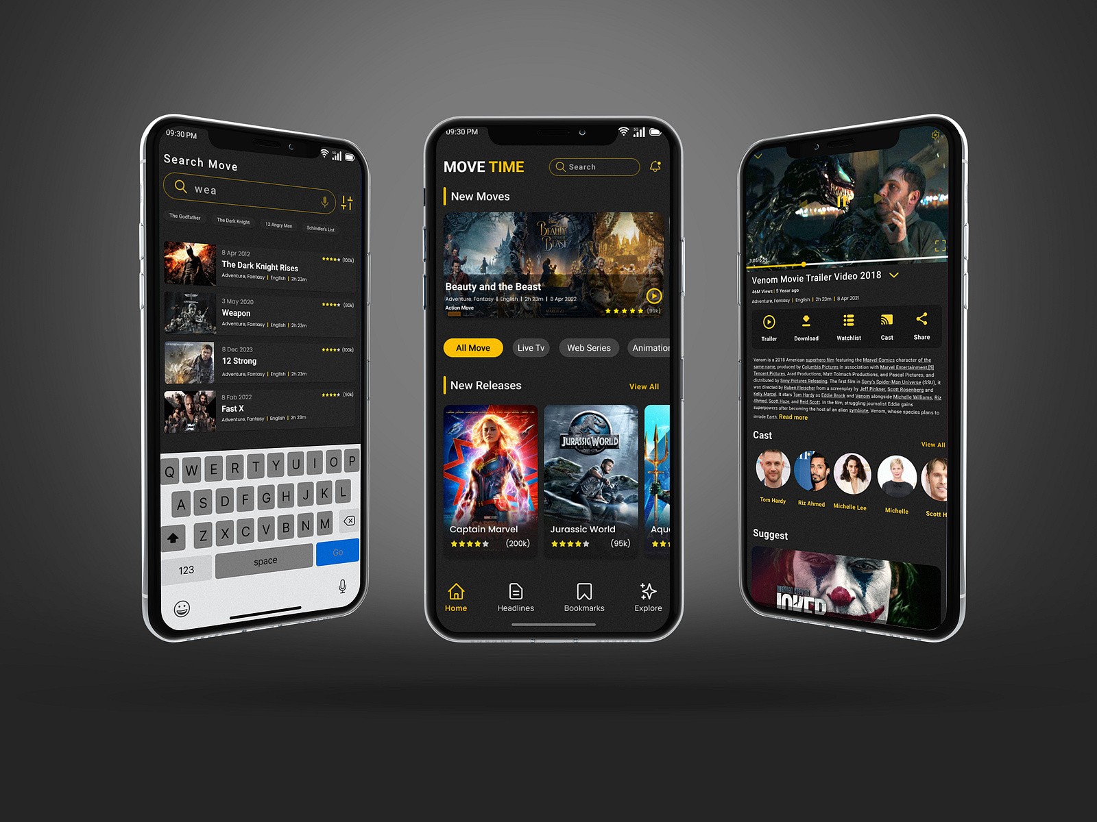 Online movie app ui design in figma by Ahadul Islam Rokon on Dribbble