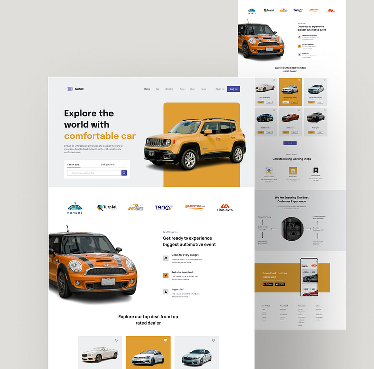 Car website design by Hridoy Ajgar on Dribbble