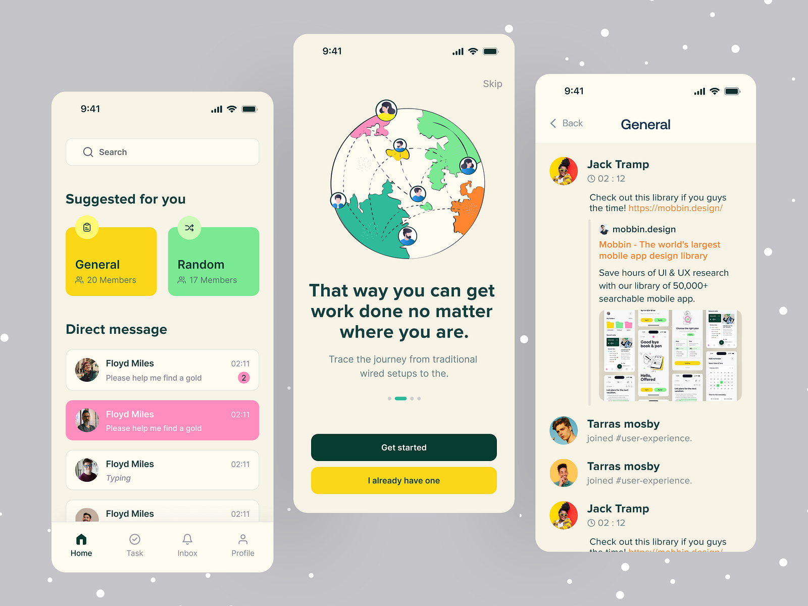Communication App UI by Ofspace UX/UI on Dribbble