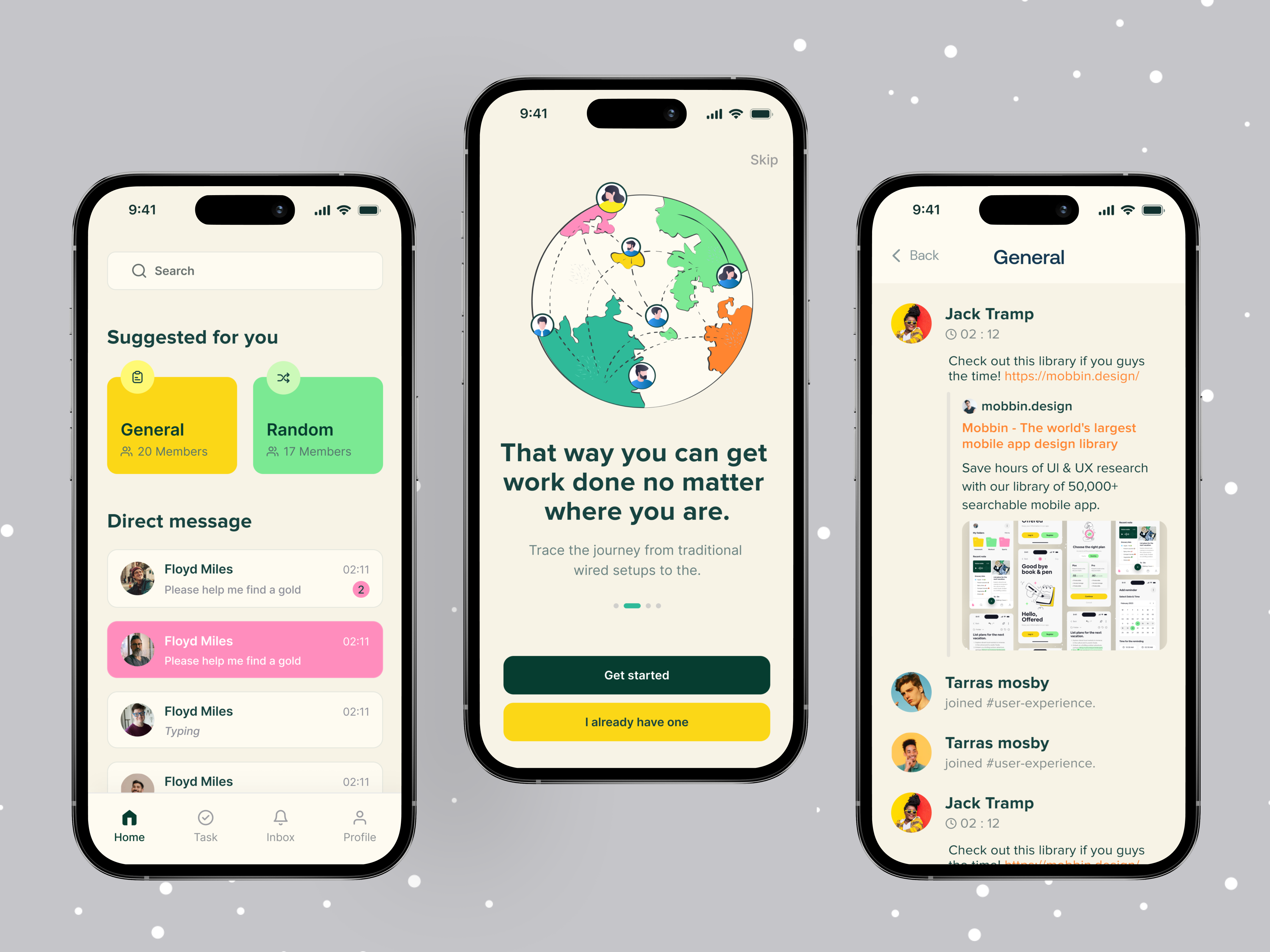 Communication App UI by Ofspace UX/UI on Dribbble